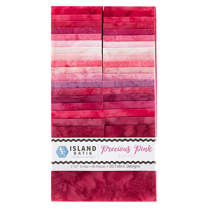 Precious Pink Batik Solids Strips