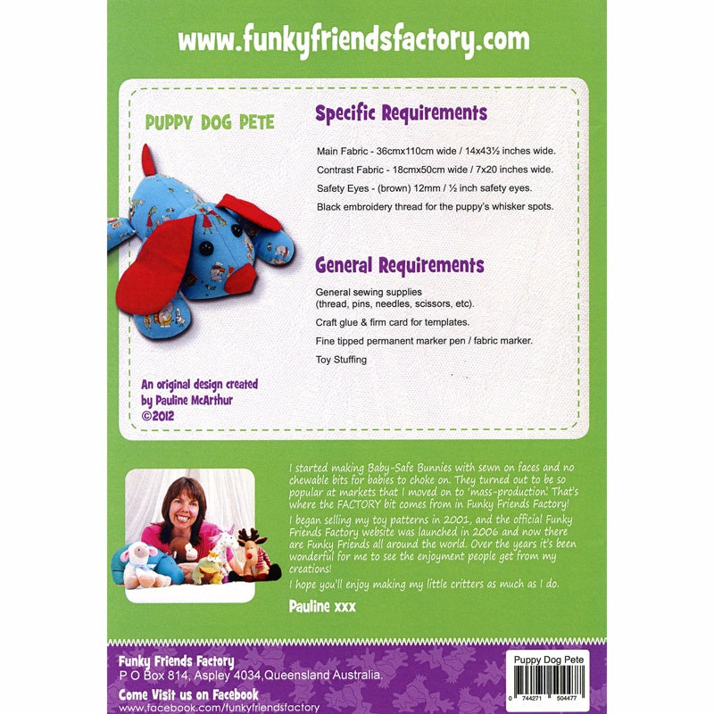 Puppy Dog Pete Funky Friends Factory Pattern