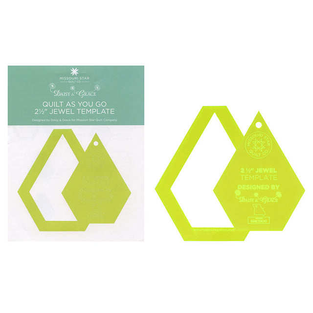 Quilt As You Go 2 1/2" Jewel Template Designed by Daisy & Grace for Mi