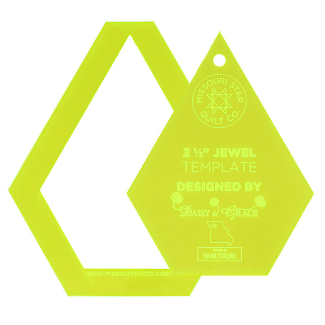 Quilt As You Go 2 1/2" Jewel Template Designed by Daisy & Grace for Mi
