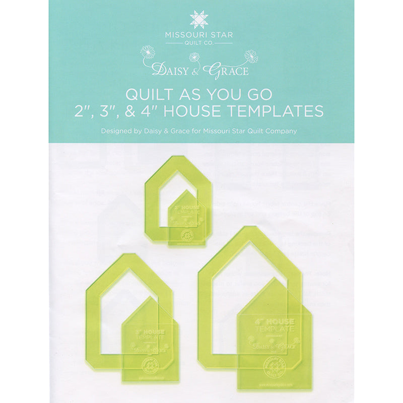 Quilt As You Go 2", 3" and 4" House Template Bundle Designed by Daisy