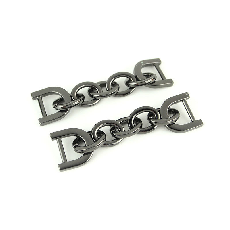Sallie Tomato Chain Strap Connectors - Set of Two Gunmetal
