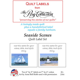 Seaside Scene Quilt Labels