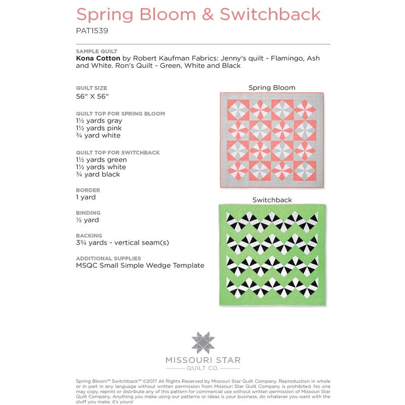 Spring Bloom & Switchback Pattern by Missouri Star