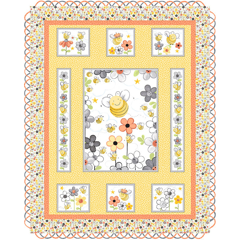 Sweet Bees Loop to Loop Quilt Kit