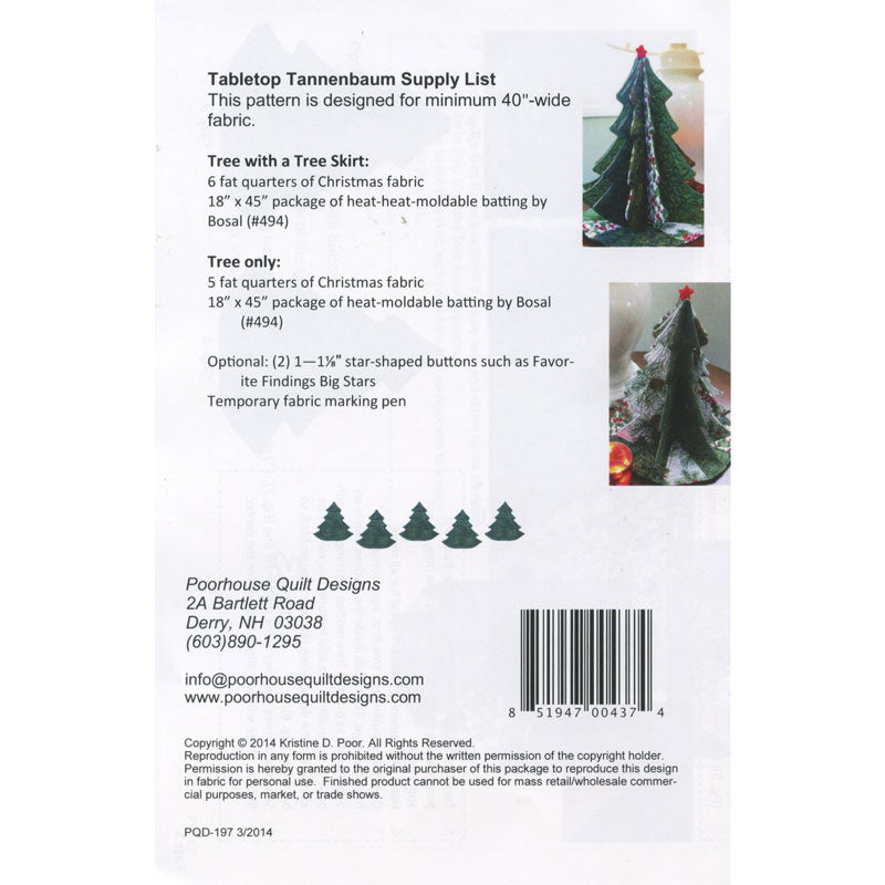 Tabletop Tannenbaum Pattern