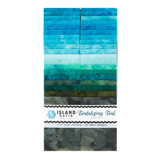 Tantalizing Teal Batik Solids Strips
