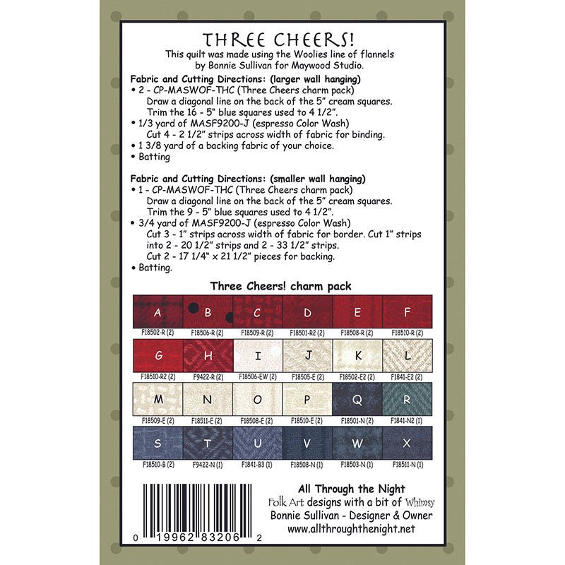 Three Cheers! Pattern