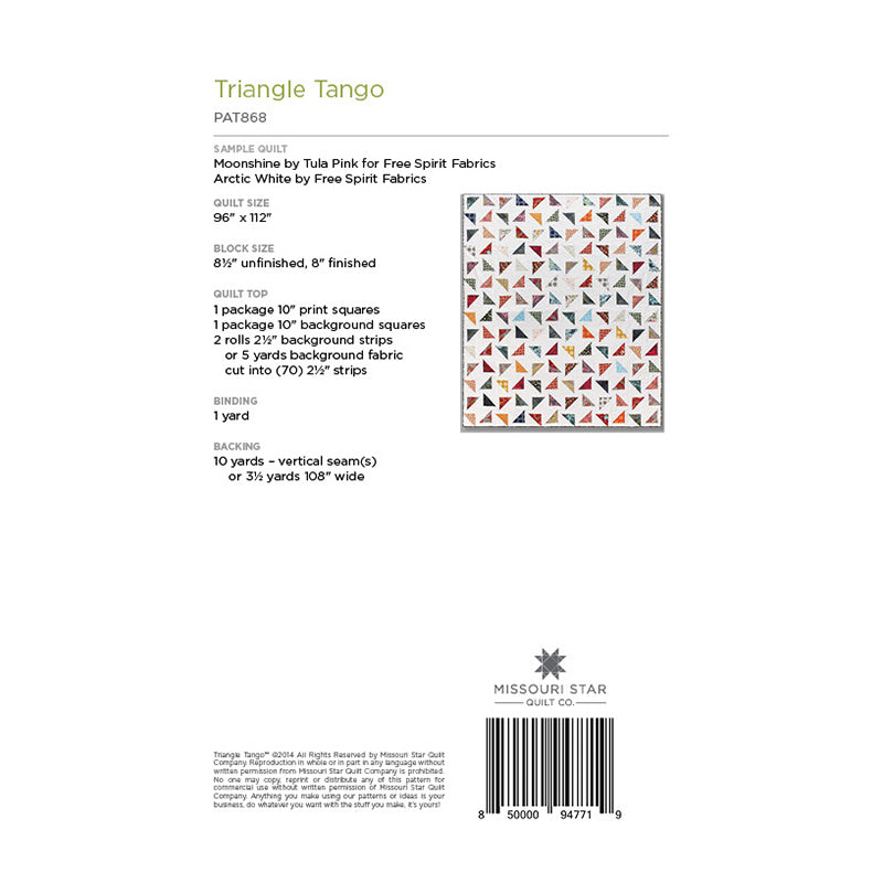 Triangle Tango Quilt Pattern by Missouri Star