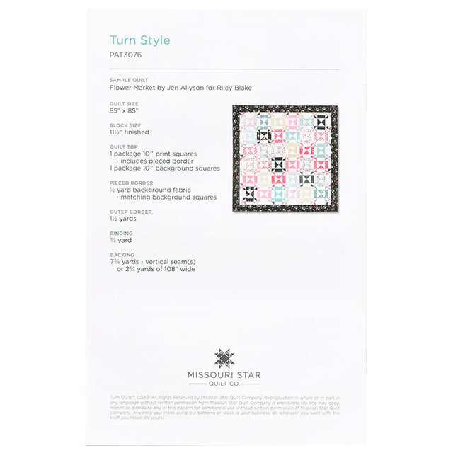 Turn Style Quilt Pattern by Missouri Star