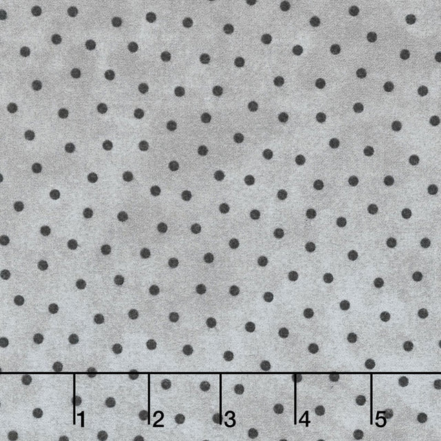 Woolies Flannel - Polka Dots Grey Yardage