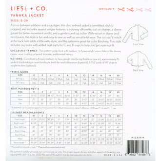 Yanaka Jacket Pattern